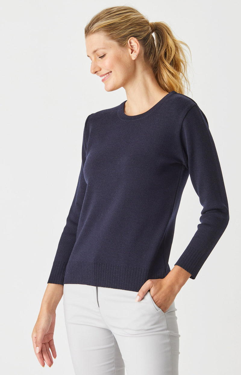 Merino Ladies Crew Sweater | Aklanda Australia