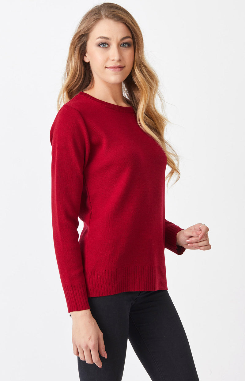 Merino Ladies Crew Sweater | Aklanda Australia